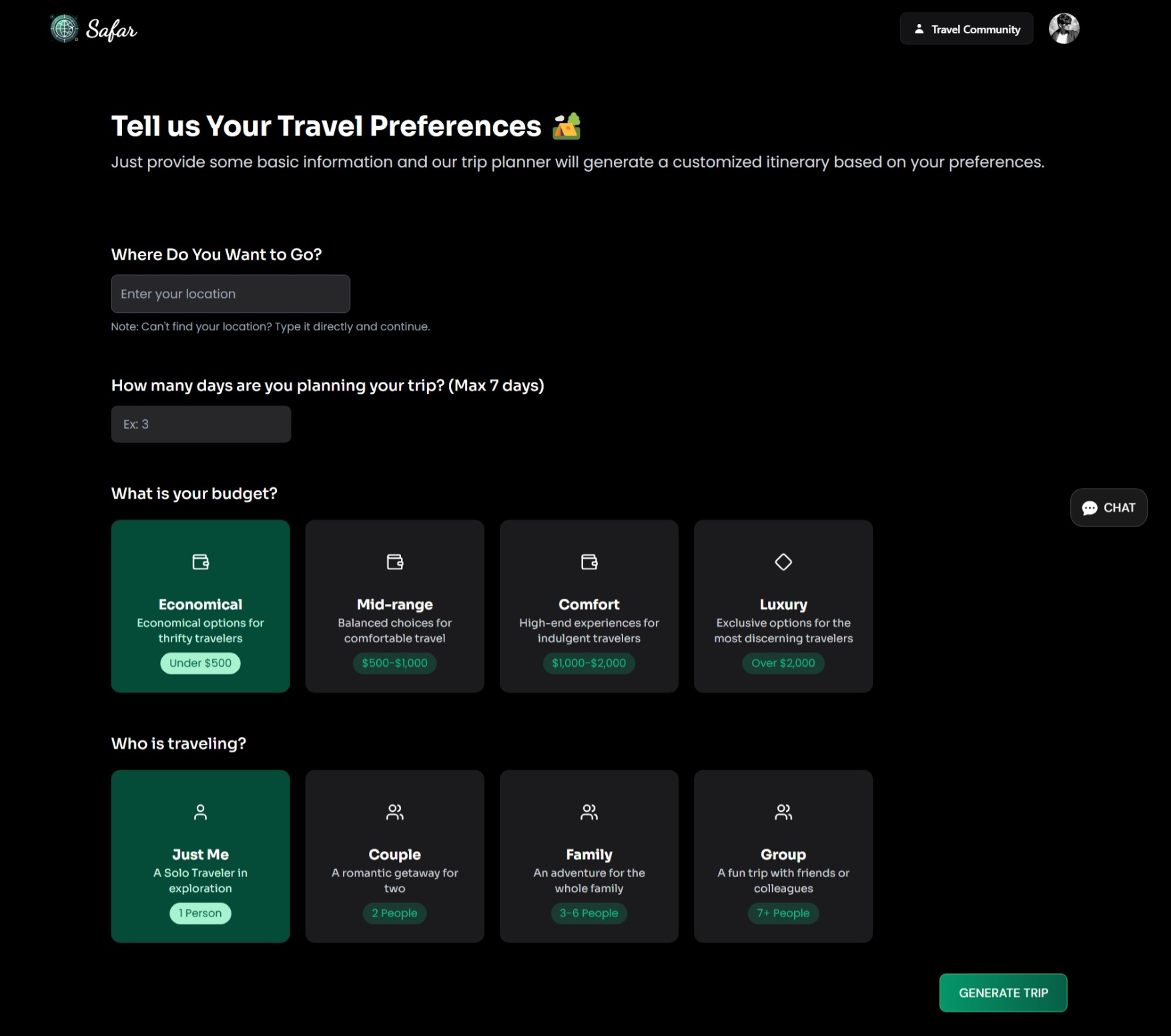Safar AI Trip Planner